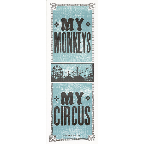 My Monkeys My Circus Poster – Hatch Show Print