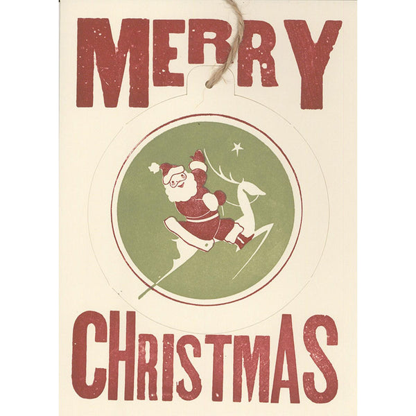 Santa Ornament Die Cut Card – Hatch Show Print
