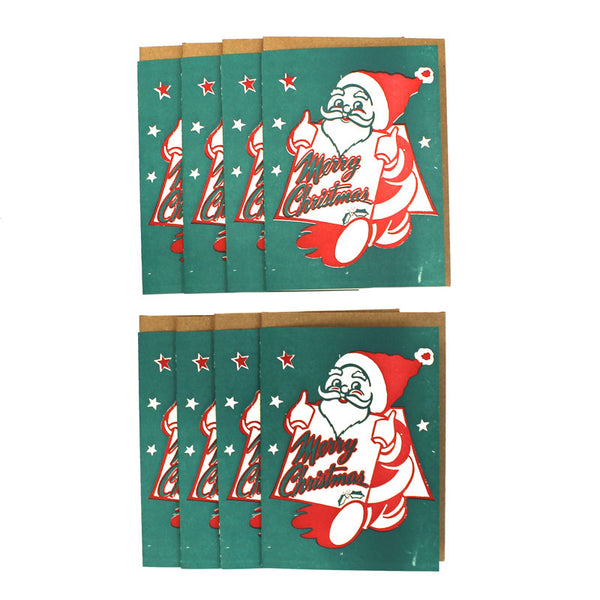 Sandwich Board Santa Card Set – Hatch Show Print