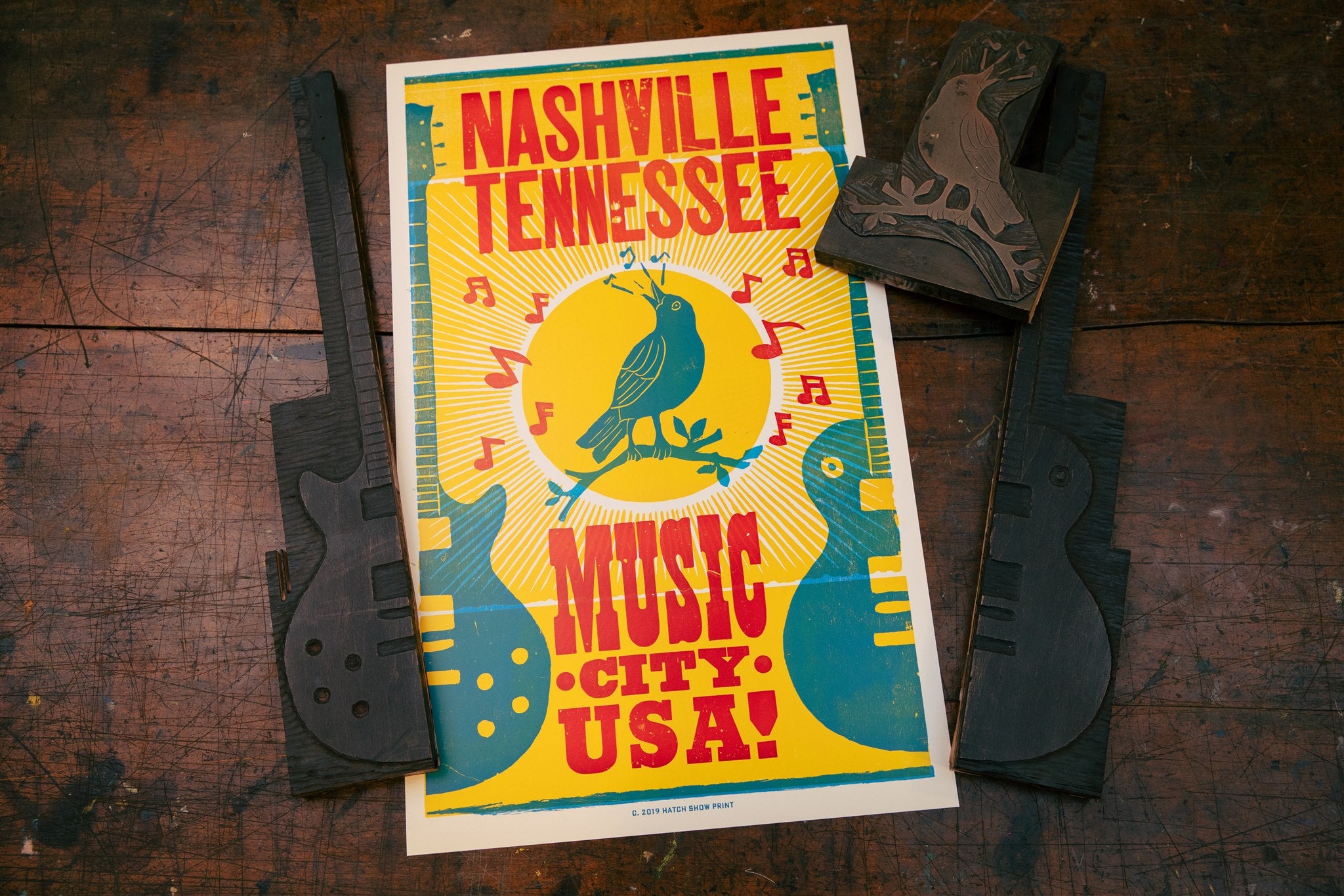 Bluebird Music City Poster – Hatch Show Print