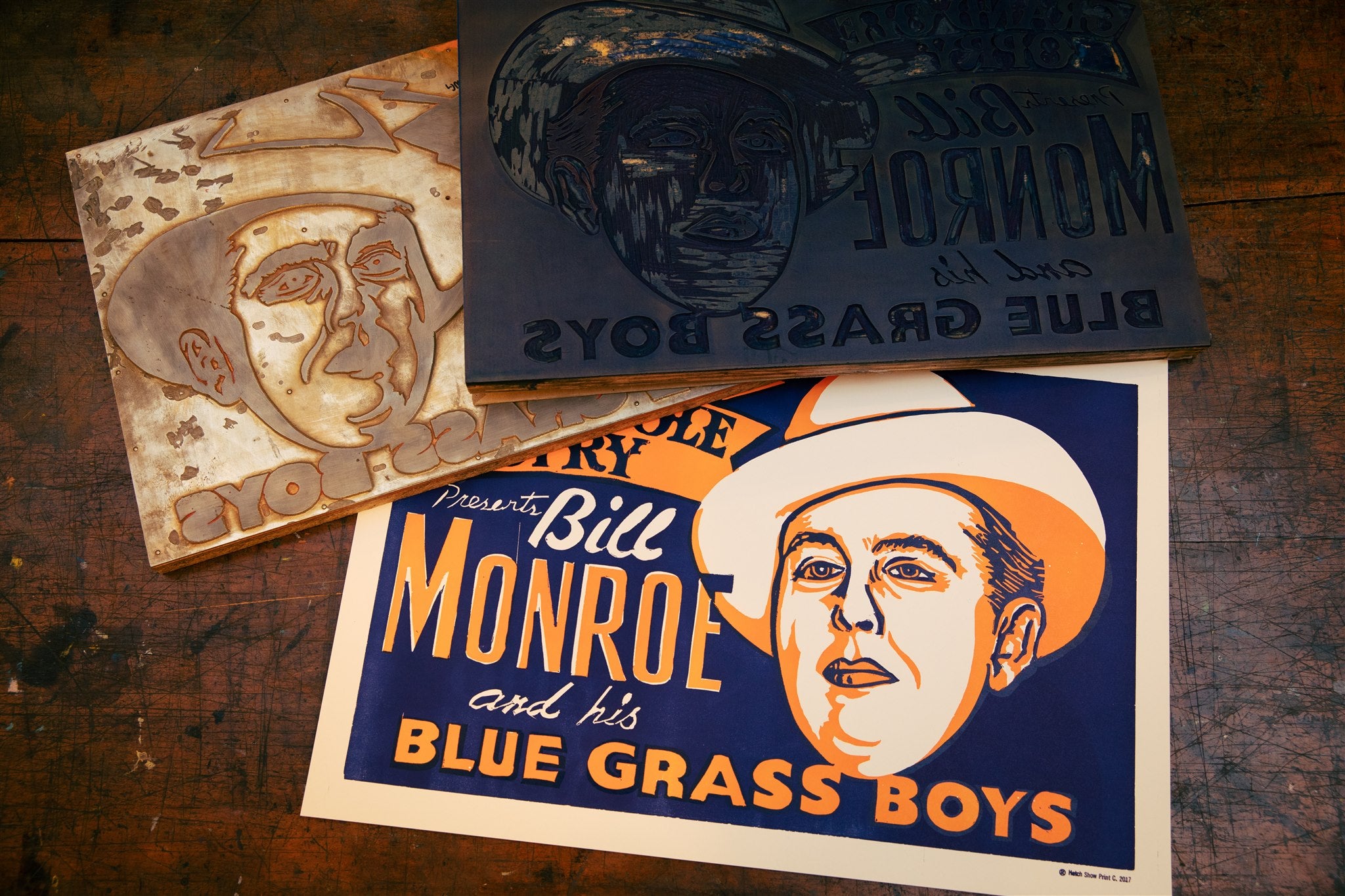 Bill Monroe Horizontal Poster – Hatch Show Print