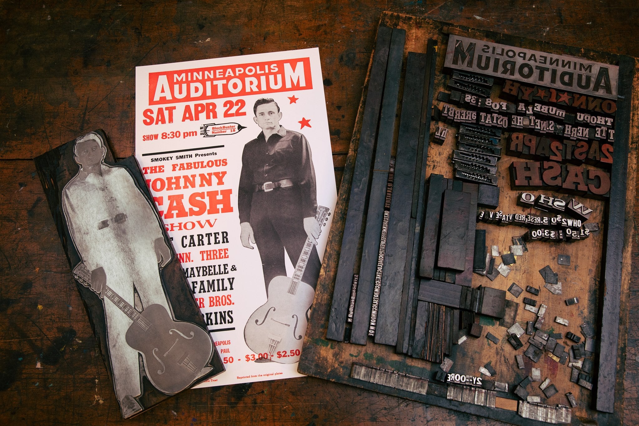 Johnny Cash Show Poster – Hatch Show Print