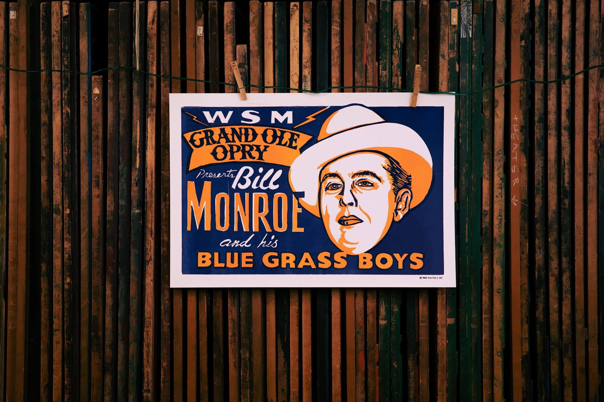 Bill Monroe Horizontal Poster – Hatch Show Print