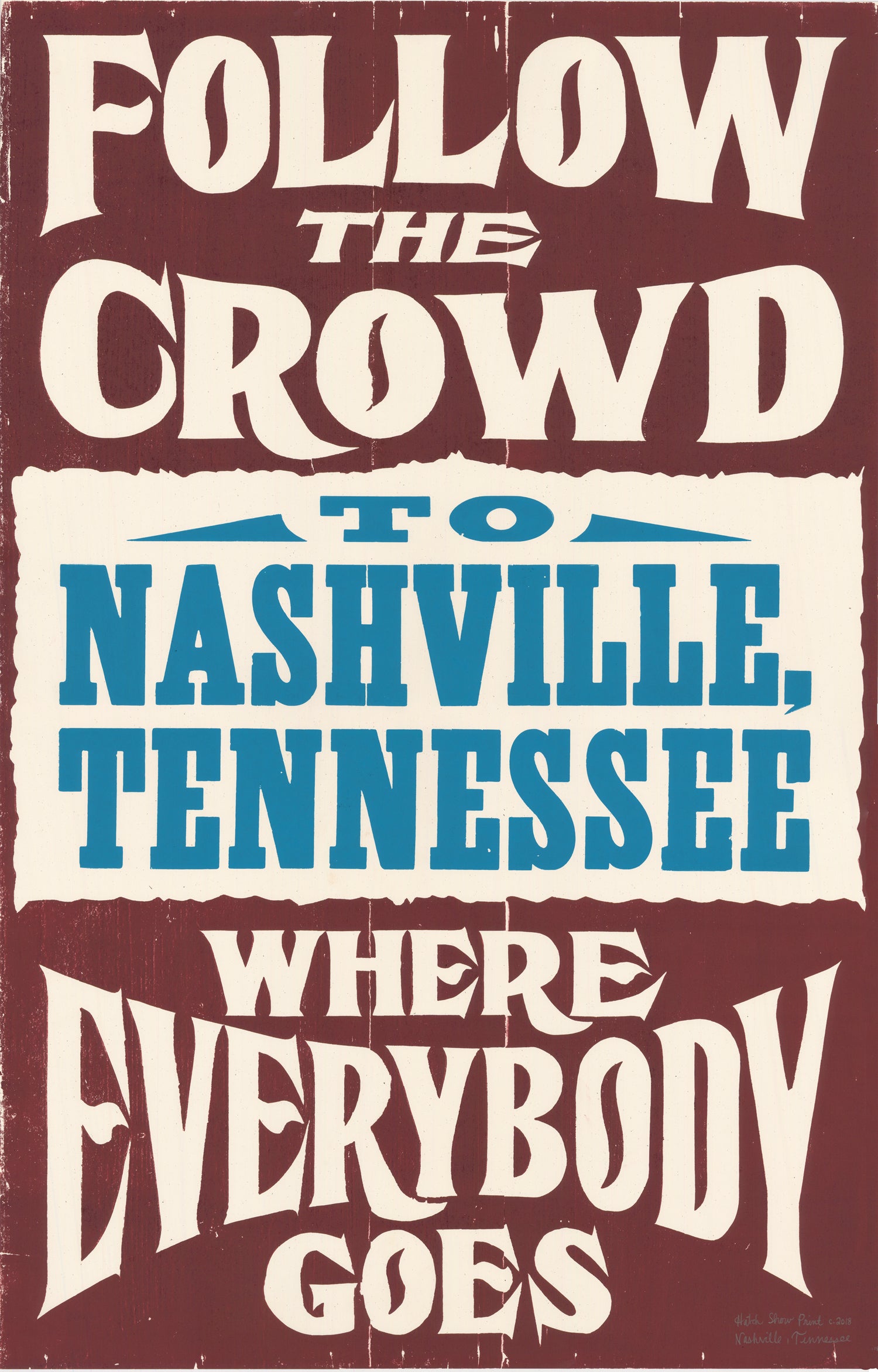 Follow The Crowd Print – Hatch Show Print