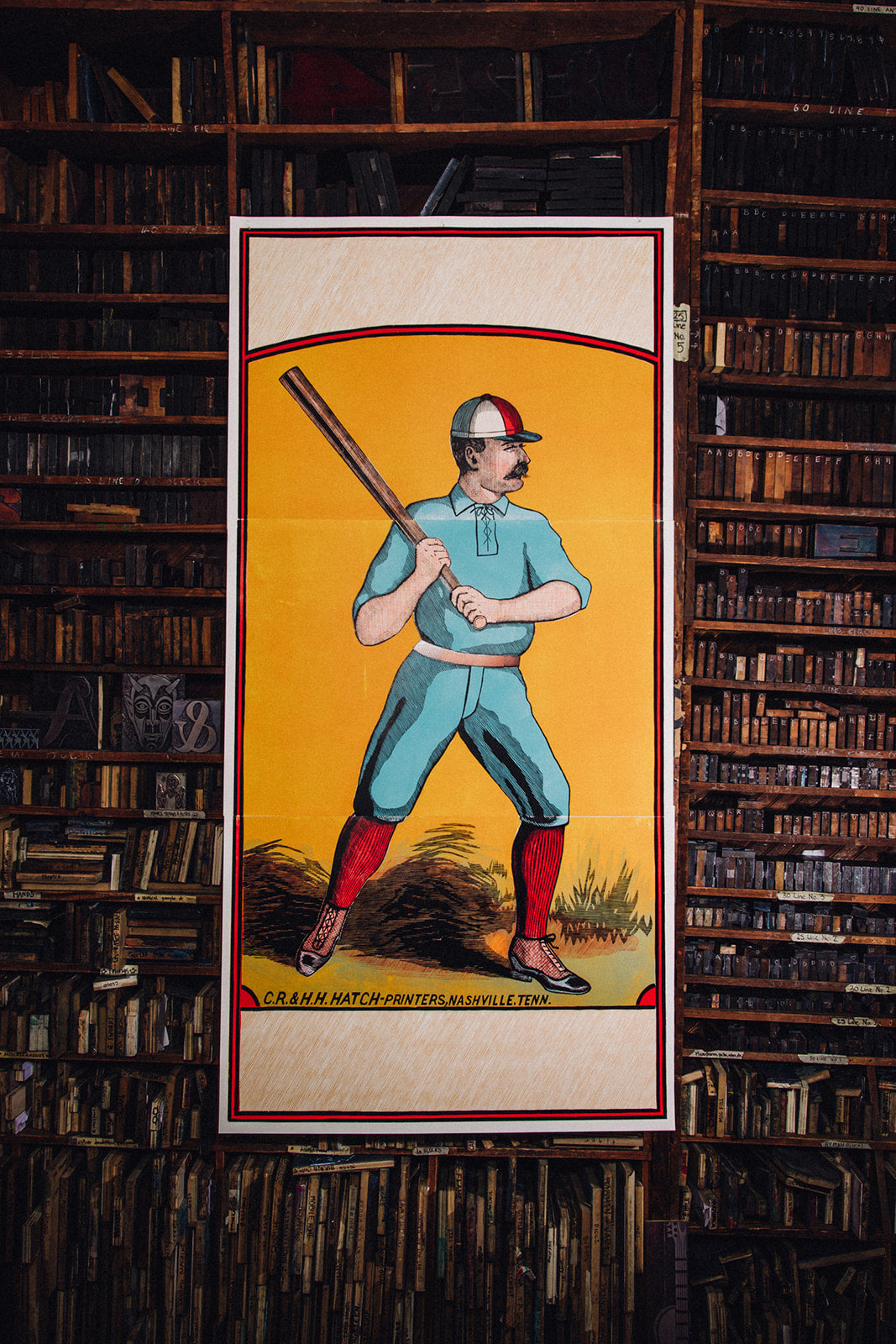 Baseball Player 3-Sheet Print – Hatch Show Print